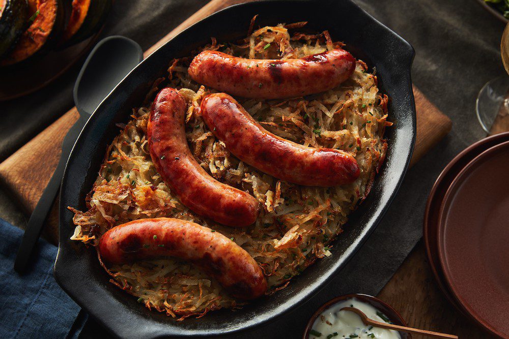 Dinner Sausage and Onion Potato Rosti Bake - Schneiders