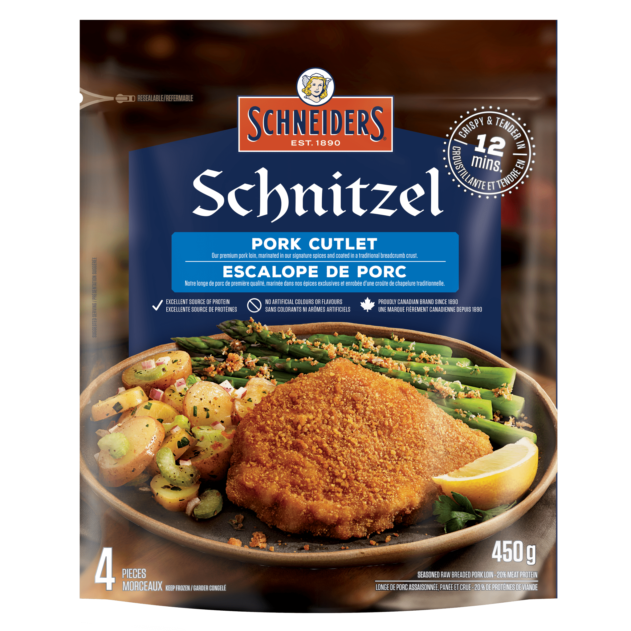 Schnitzel Dinner with Bacon Roast Potatoes - Schneiders