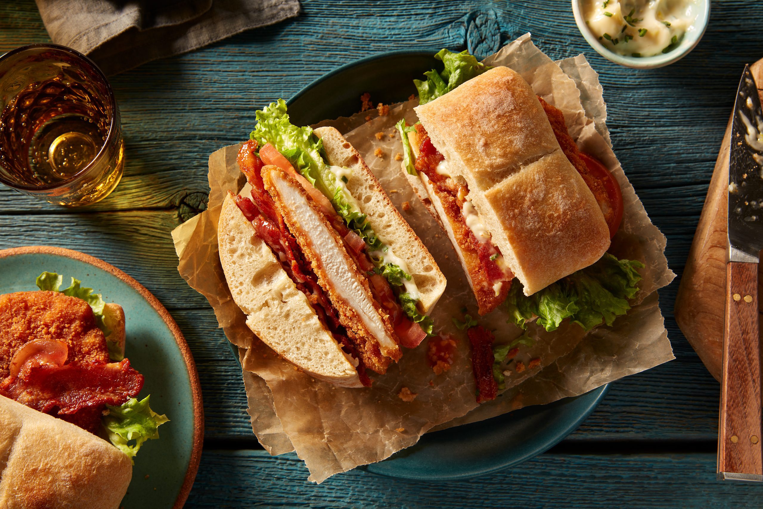 Bacon Lettuce and Schnitzel Sandwich - Schneiders